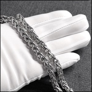 Companion Ravens Discreet Day Collar Polished Finish Viking Braid Chain ...