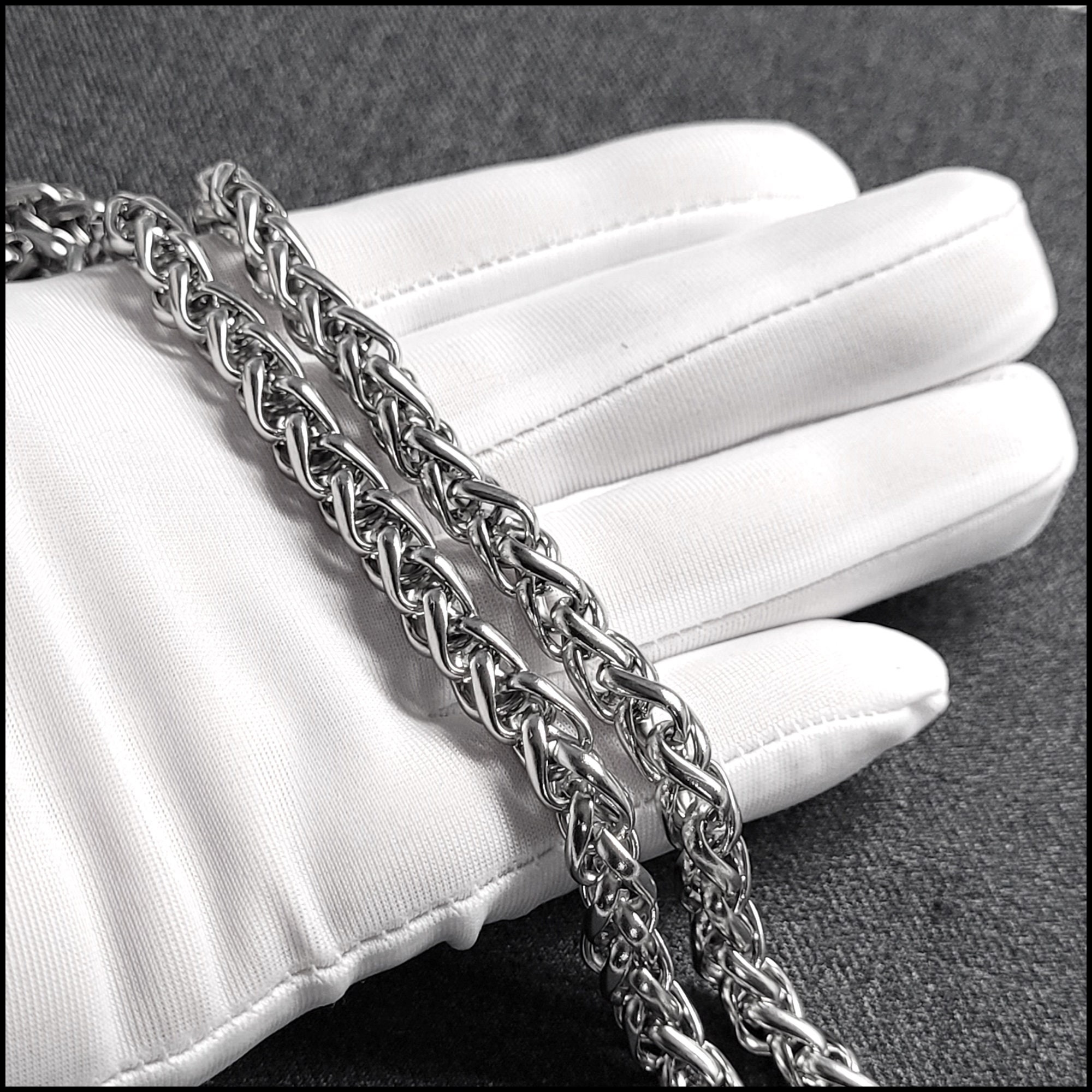 Companion Ravens Discreet Day Collar Polished Finish Viking Braid Chain ...