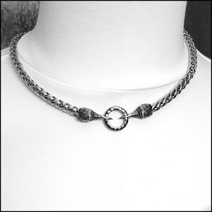 Companion Ravens Discreet Day Collar Polished Finish Viking Braid Chain ...