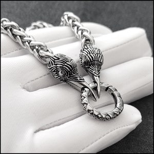 Companion Ravens Discreet Day Collar Polished Finish Viking Braid Chain ...