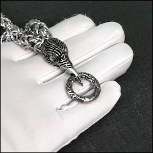 The Raven Master Locking Collar With Thick 8mm Chainmaille - Etsy