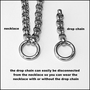 High Polish 9mm Double Single Rolo Chain With Drop Chain Sized for ...