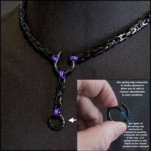Devil's Delight Purple Passion Discreet Day Collar and Drop Chain W ...