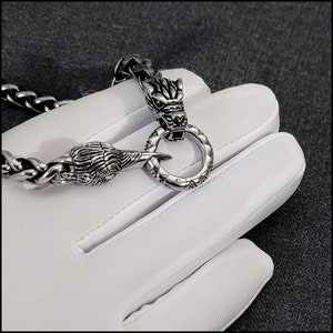 Companion Wolf and Raven Necklace With Antique Silver Finish Viking ...