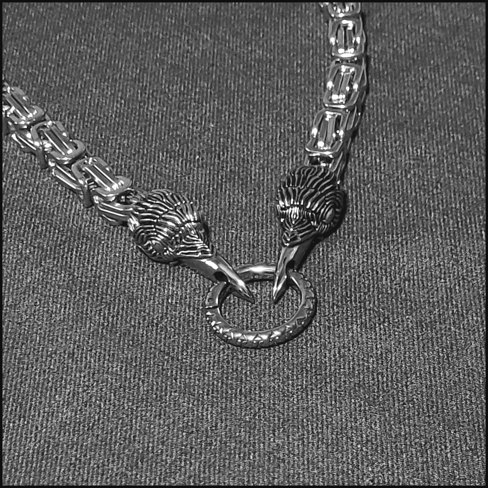 Odin's Wise Ravens Polished Byzantine Chain - Etsy
