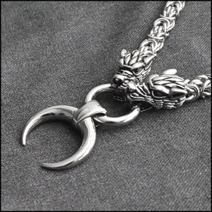 Warlock Warrior Hellhound Guardian Necklace With Thick Chainmaille ...