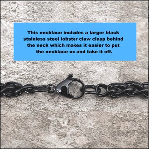 Black Hellhound Discreet Day Collar, Black Viking Braid Chain, Spike ...