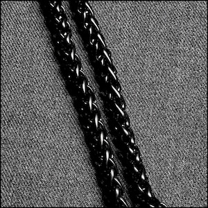 Discreet Locking Day Collar With Black Stainless Steel Wheat Braid ...