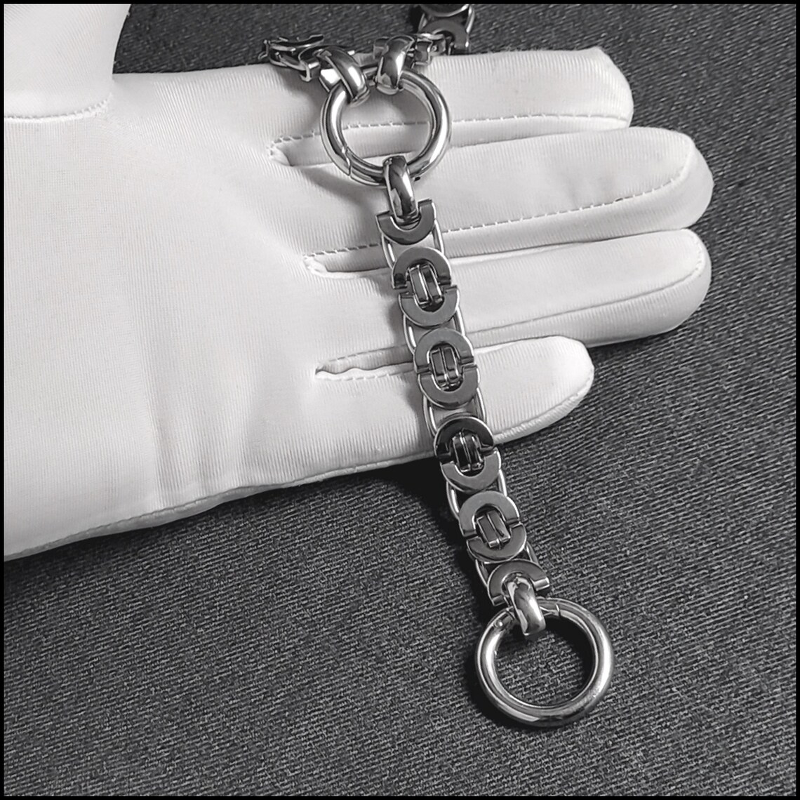 Low Profile Byzantine Chain Necklace With Drop Chain in Collar - Etsy