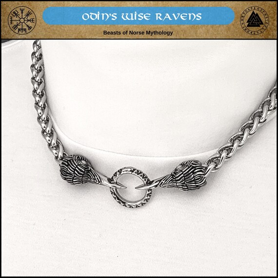 Odin's Wise Ravens Polished Viking Braid Chain - Etsy