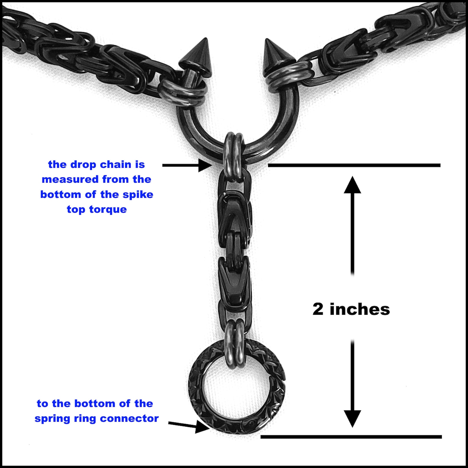 Devil's Delight Fiery Passion Discreet Day Collar and Drop Chain W ...
