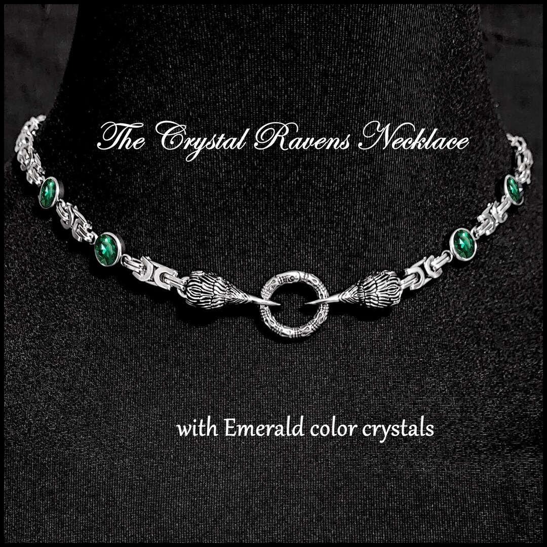 The Crystal Ravens Companion Necklace With Polished Low Profile ...