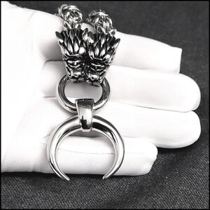 Warlock Warrior Hellhound Guardian Necklace With Thick Chainmaille ...