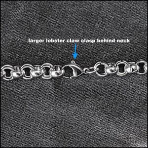 High Polish 9mm Double Single Rolo Chain With Drop Chain Sized for ...
