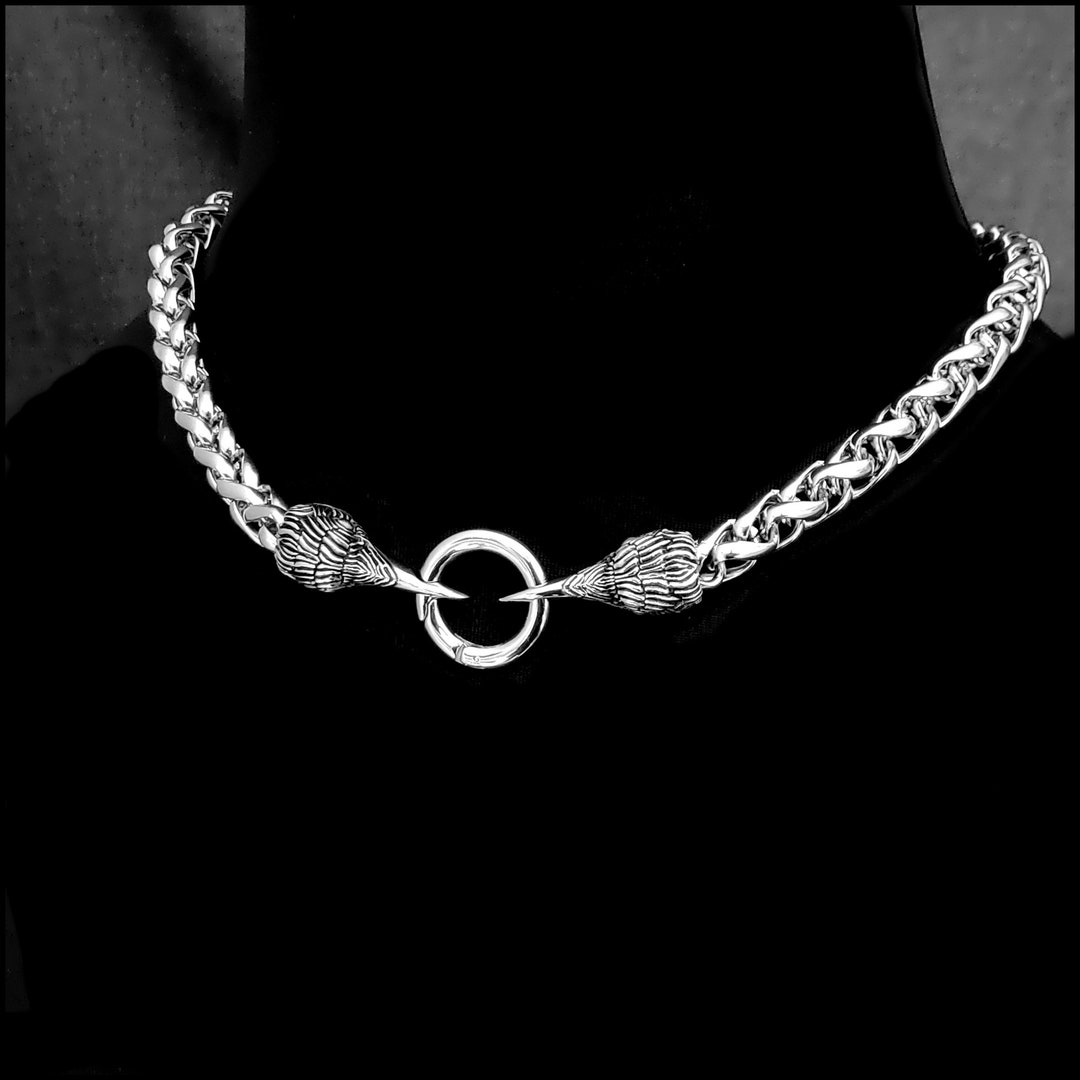 Raven King Necklace With Extra Thick 10mm Viking Braid Chain With or ...