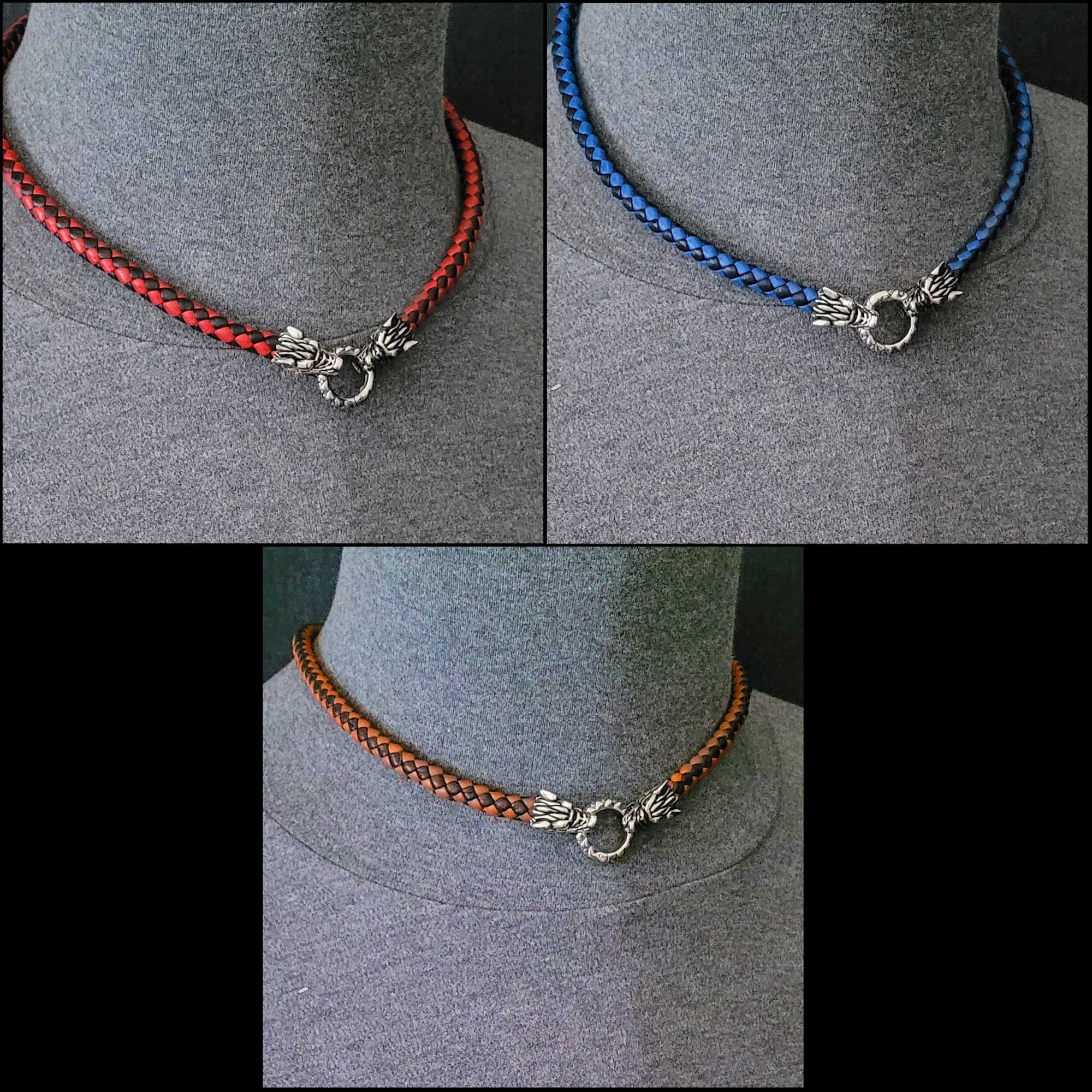 Companion Wolves Discreet Day Collar With 6mm Nappa 2-color Diamond ...