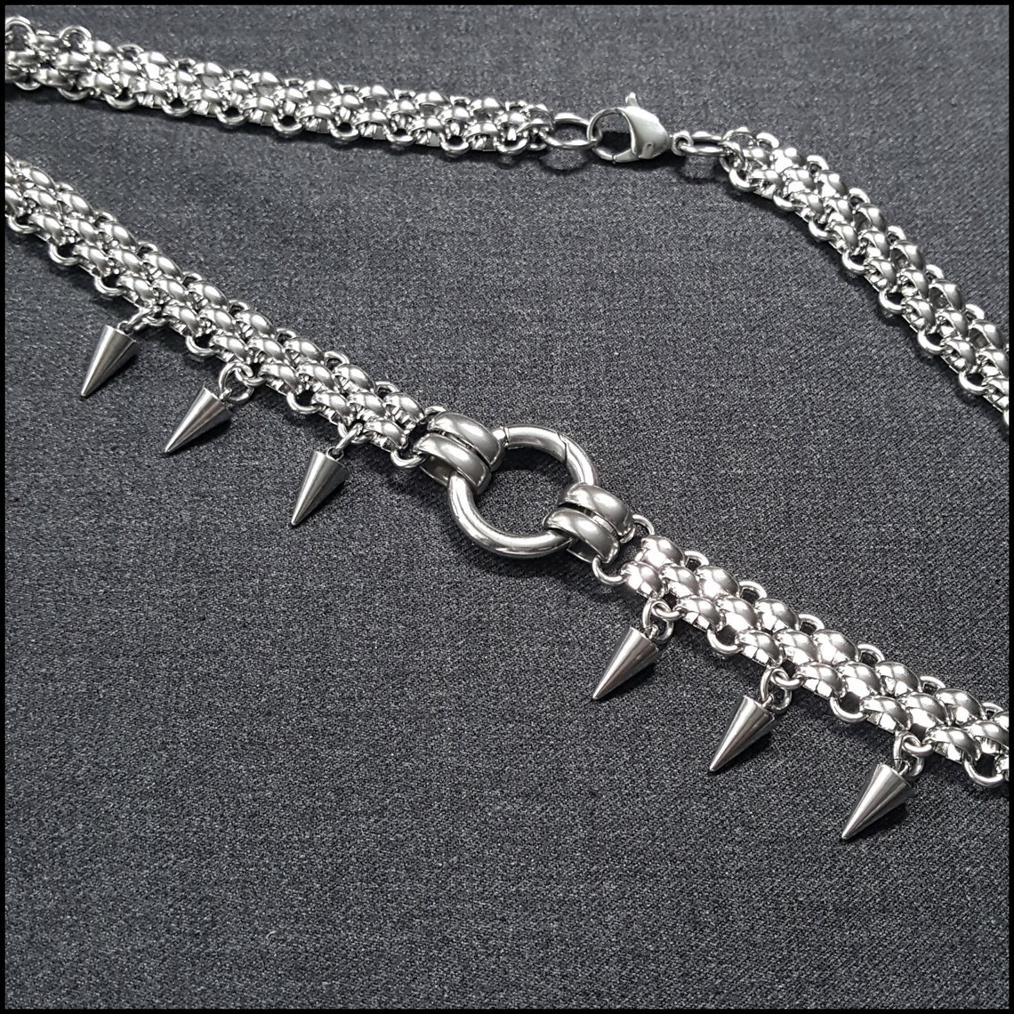 Bold Discreet Wide Multi-link Design Chain Day Collar With - Etsy