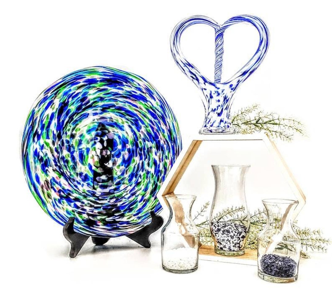 Wedding Unity Glass Set – Interfaith Ceremony Keepsake With Blown Glass ...