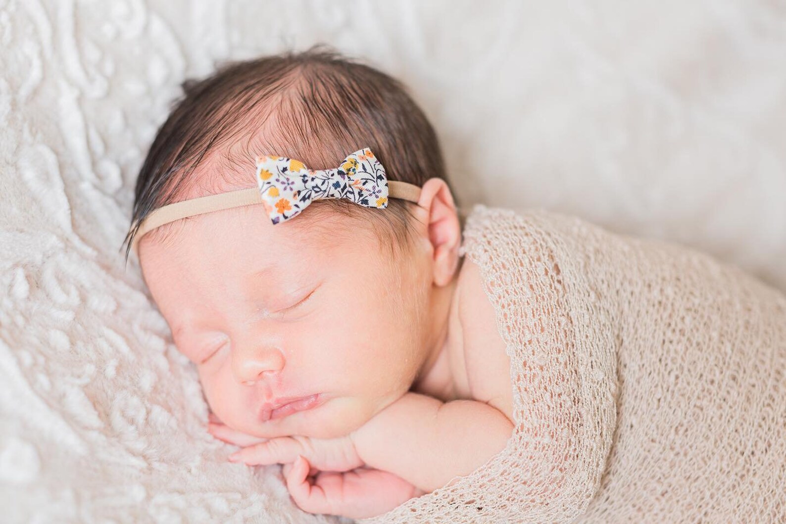 YOU CHOOSE Newborn Bows Tiny Baby Bows Infant Nylon Band | Etsy