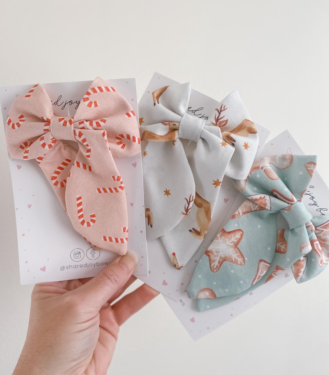 Classic Hair Bows | Large Bows | Christmas Hair Bows | Christmas Hair ...