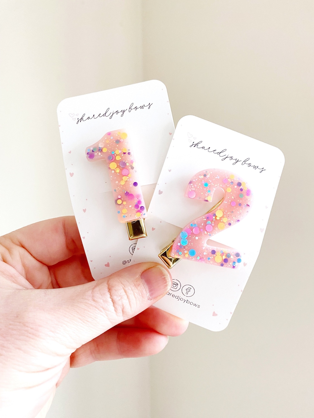 Birthday Age Clip for Girls | Number Hair Clip | Glitter Clip | Gifts ...