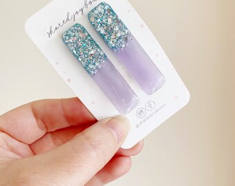 Resin Clips Glitter Hair Clip Gifts for Girls Acrylic Clip - Etsy
