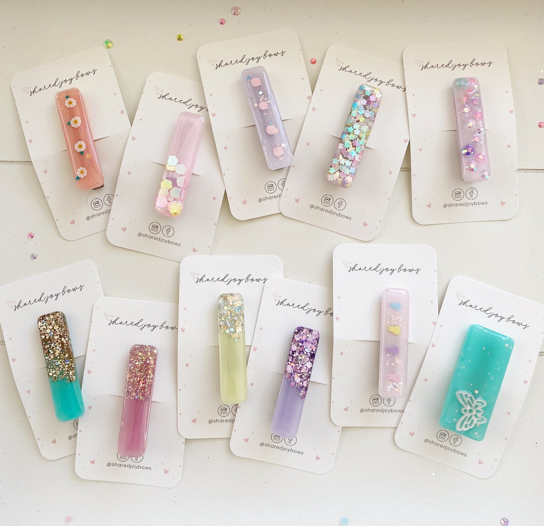 Spring Glitter Hair Clips for Girls | Glitter Hair Clip | Gifts for ...