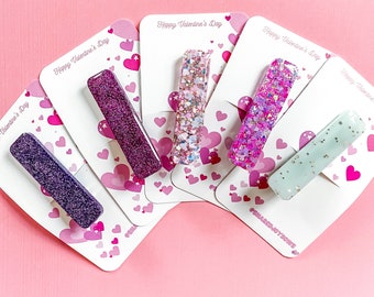 Pink Glitter Hair Clips for Girls Glitter Hair Clip Gifts for Girls ...