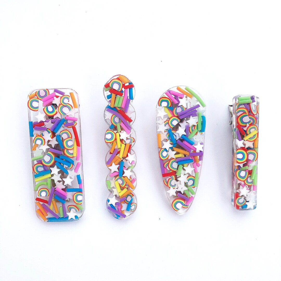 Back to School Hair Clips for Girls Hair Clip Rainbow Hair Clip Gifts ...