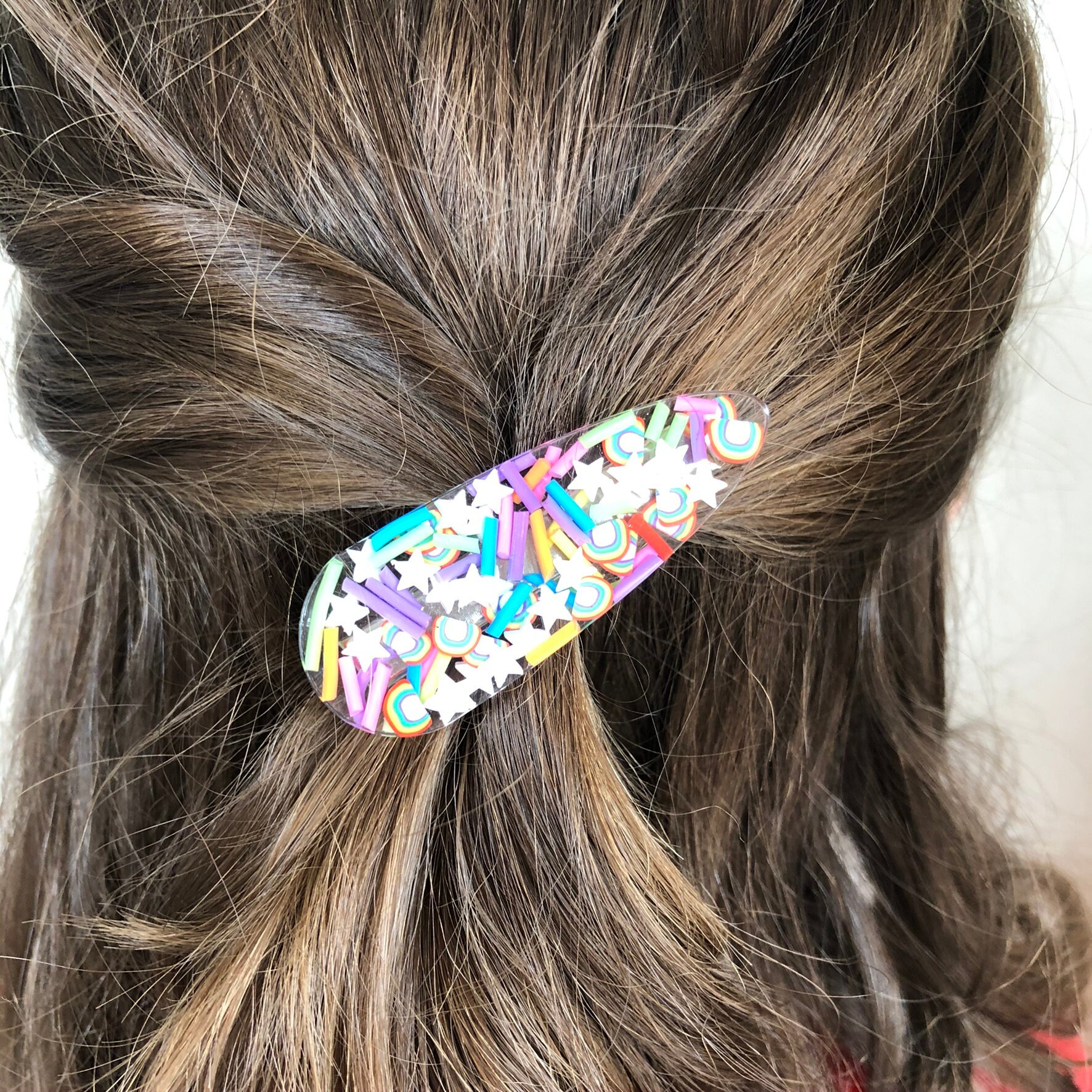 Back to School Hair Clips for Girls Hair Clip Rainbow Hair | Etsy