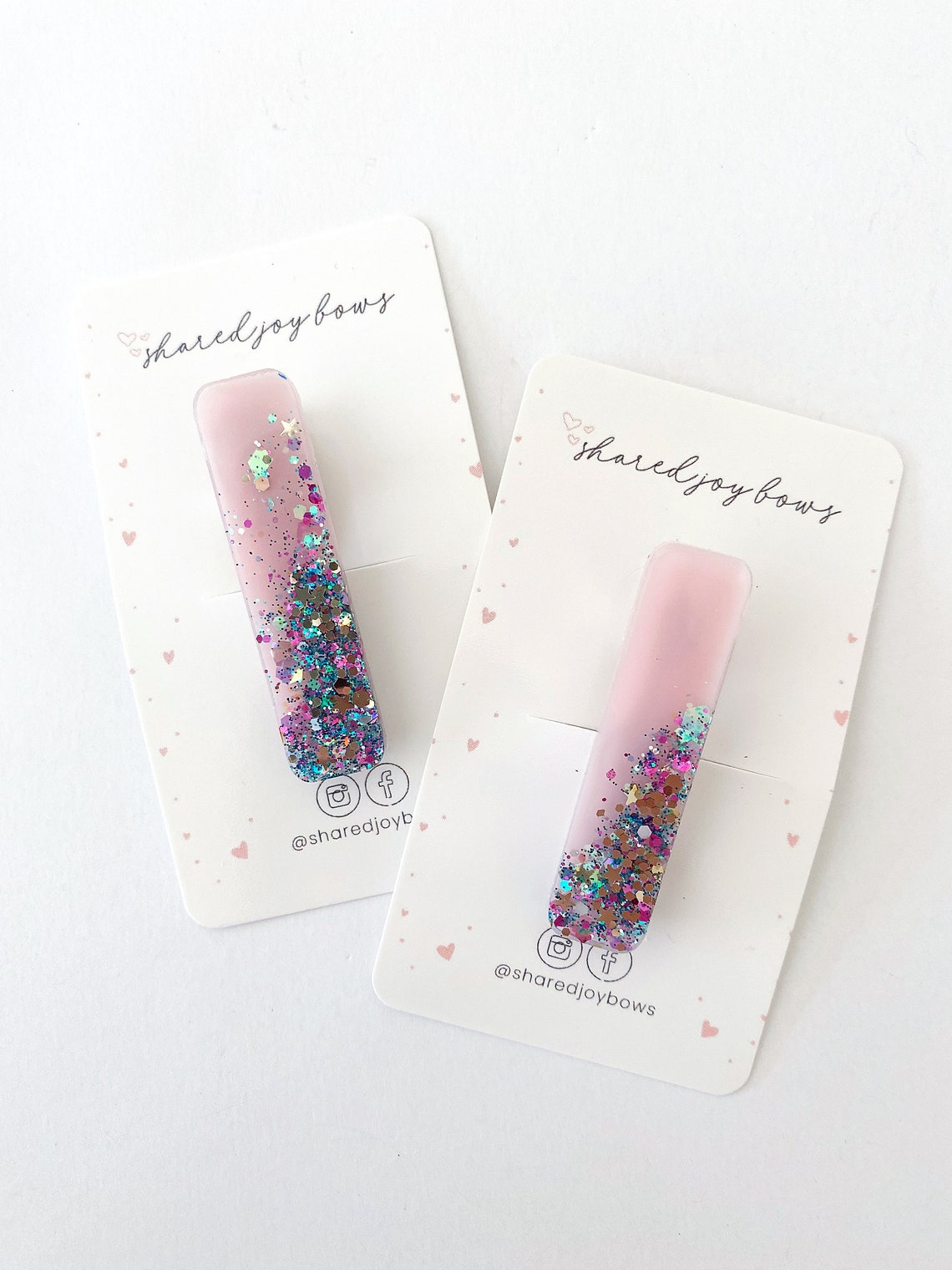 Pink Glitter Hair Clips for Girls | Glitter Hair Clip | Gifts for Girls ...