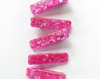 Hair Clips Pink - Etsy