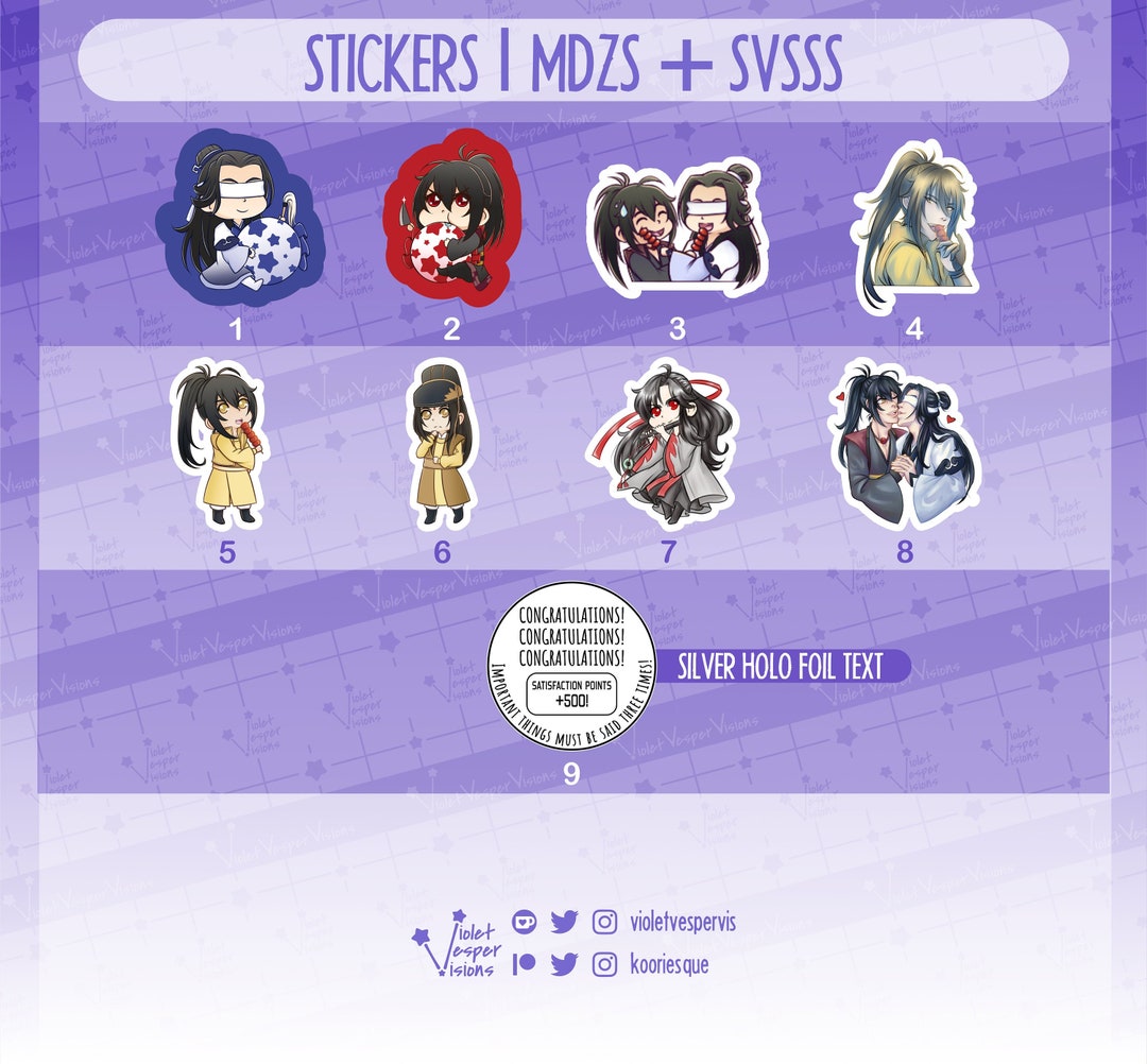 MXTX | MDZS & SVSSS | Die Cut Vinyl Stickers - Etsy