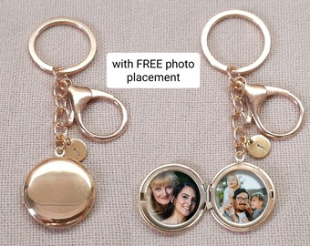 Locket Keychain With Photo - Etsy