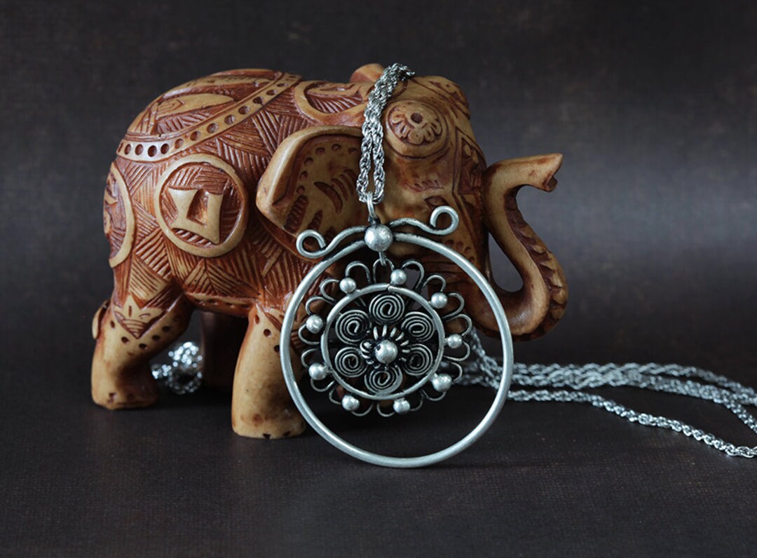 Old Tribal Silver Hmong Pendant - Etsy