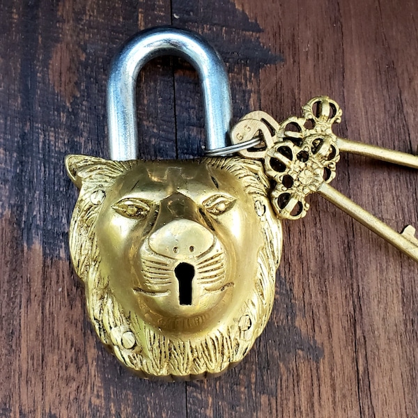 Lion Lock - Etsy