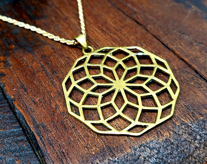 Sacred Geometry Necklace, Geometry Jewelry, Geometric Jewelry, Circle ...