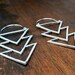 Large Silver Arrowhead Geometry Statement Earrings - Etsy