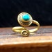 Adjustable Gold Turquoise Ring - Etsy