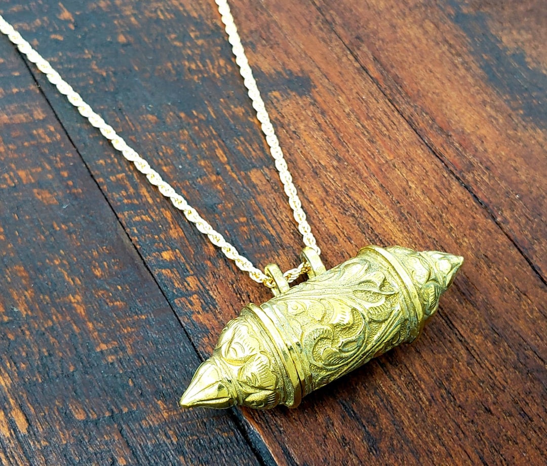 Gold Stash Pendant Necklace - Etsy