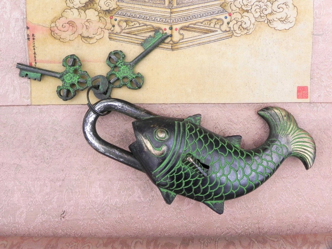 Fish Temple Lock Home Decor Hardware Accessories - Etsy