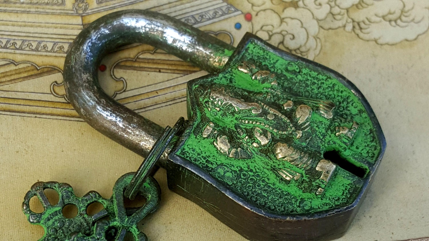 Small Ganesh Temple Lock Home Decor hardware accessories | Etsy