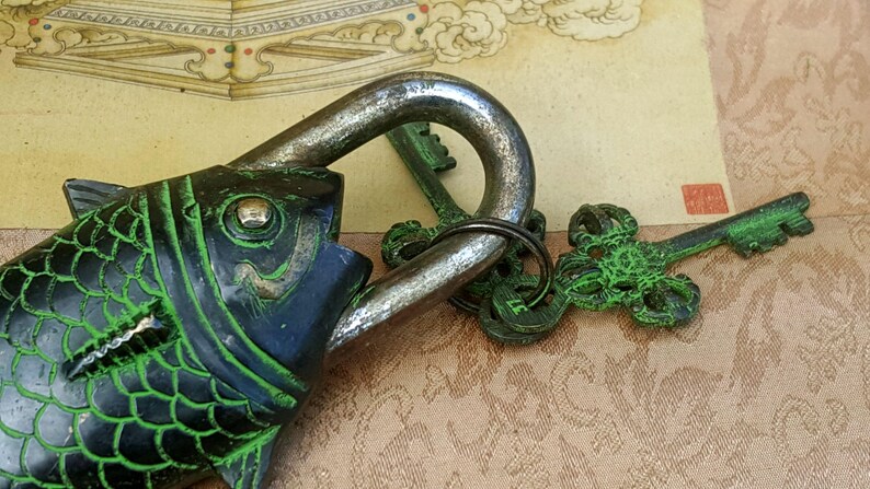 Fish Temple Lock Home Decor hardware accessories | Etsy