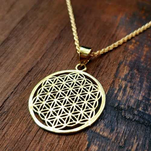 Gold Gyroscope Sacred Geometry Spinner Pendant Necklace | Etsy
