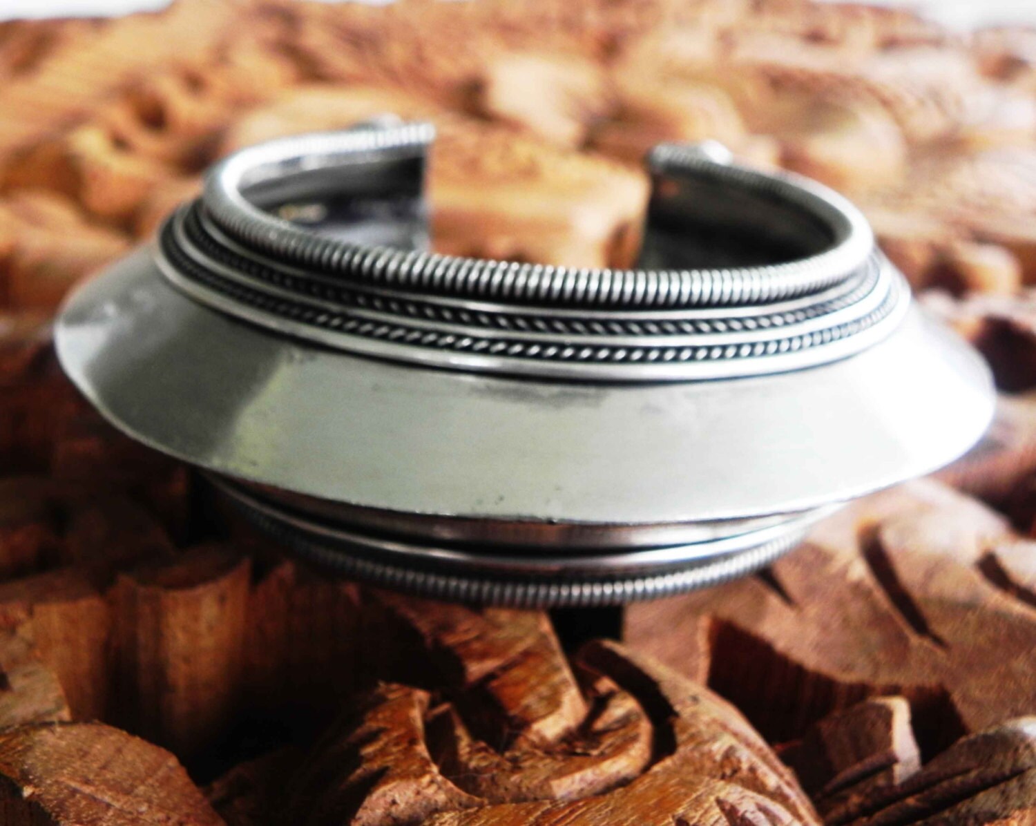 Tribal disc Miao Hmong cuff bracelet | Etsy