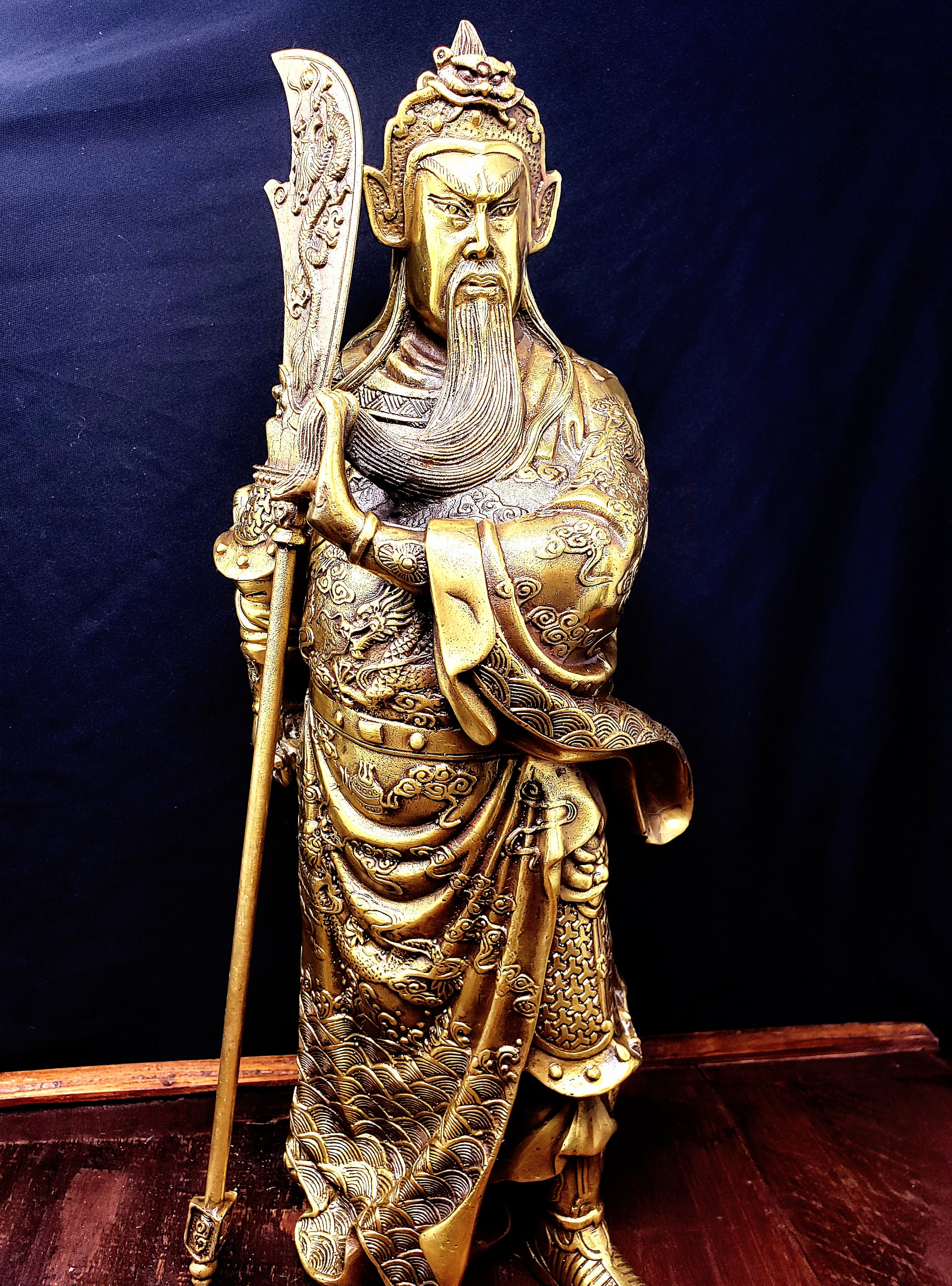 Guan Yu Gong Chinese Warrior Wizard Statue | Etsy