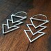 Large Silver Arrowhead Geometry Statement Earrings - Etsy