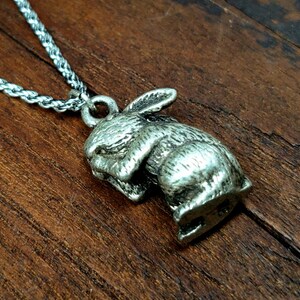 Silver Lucky Rabbit Pendant Necklace - Etsy