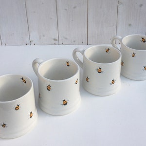 Handmade Honey Bee Earthenware Mug: Personalized Coffee Cup - Etsy