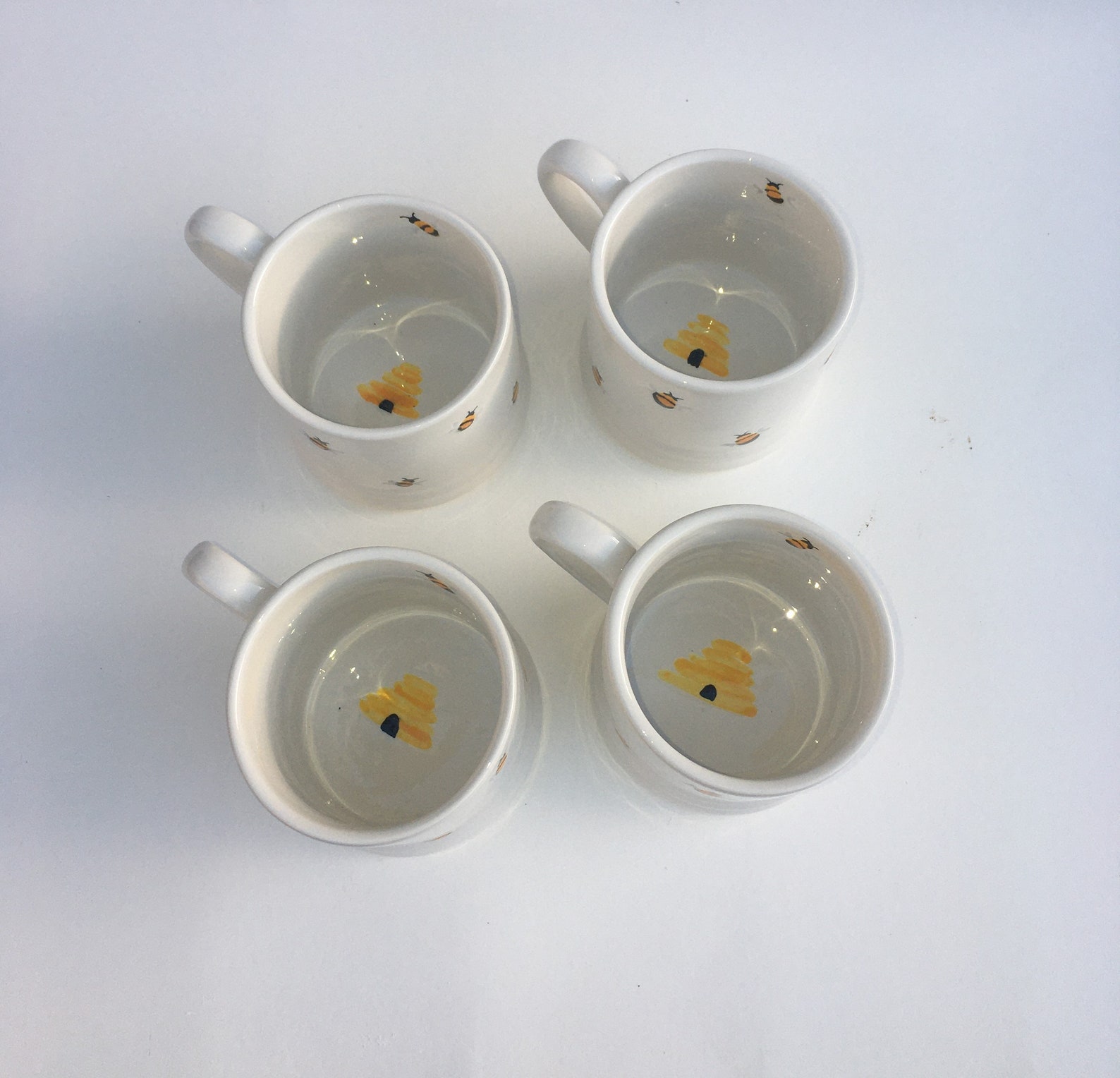 Handmade Honey Bee Earthenware Mug: Personalized Coffee Cup - Etsy